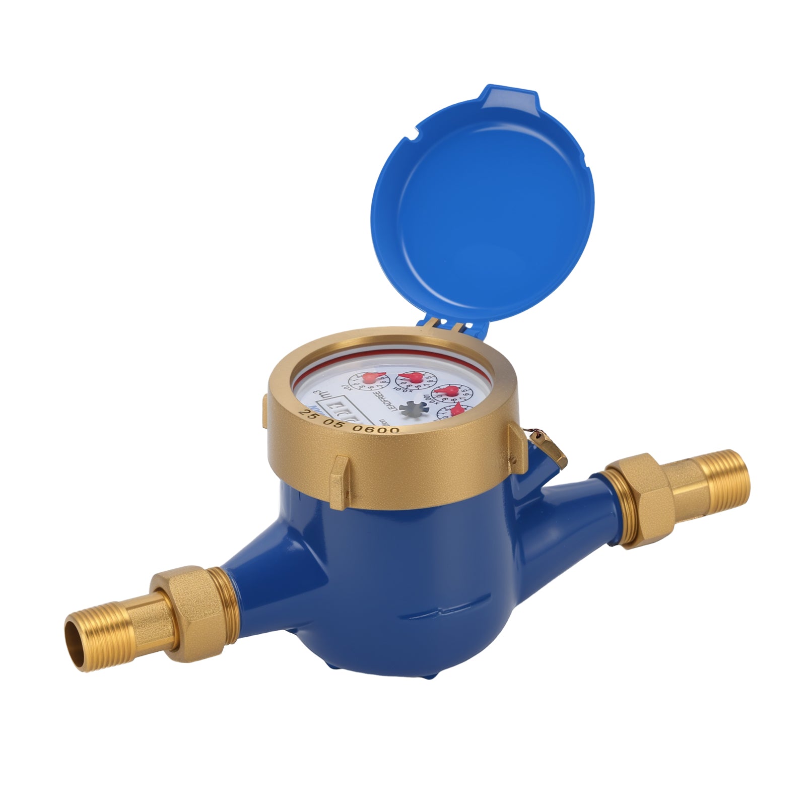 MEASUREMAN 1/2" Non-Pulsed Multi-Jet Cubic Meter Water Meter Brass Bod ...