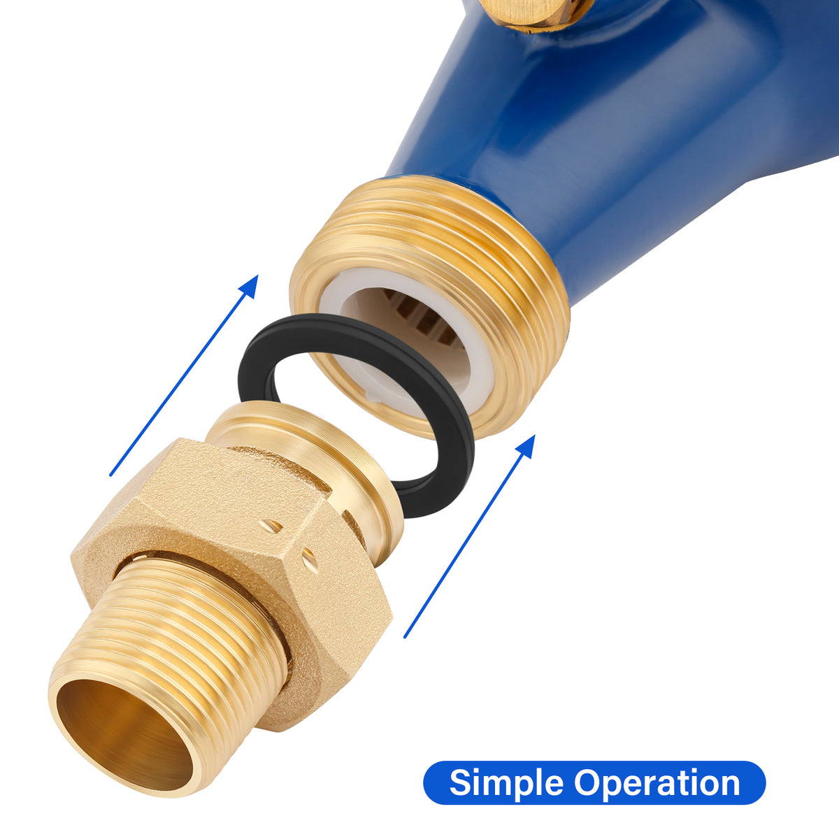 MEASUREMAN 3/4" Npt Couplings Water Meter, 20MM Measuring in Cubic Met ...