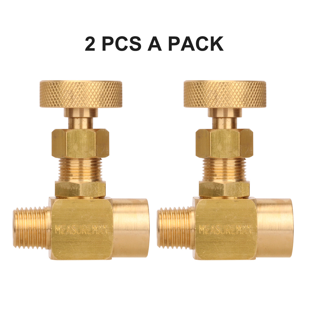 Measureman Brass Mini Needle Valve 1/4"NPT Male x Female Working Press ...