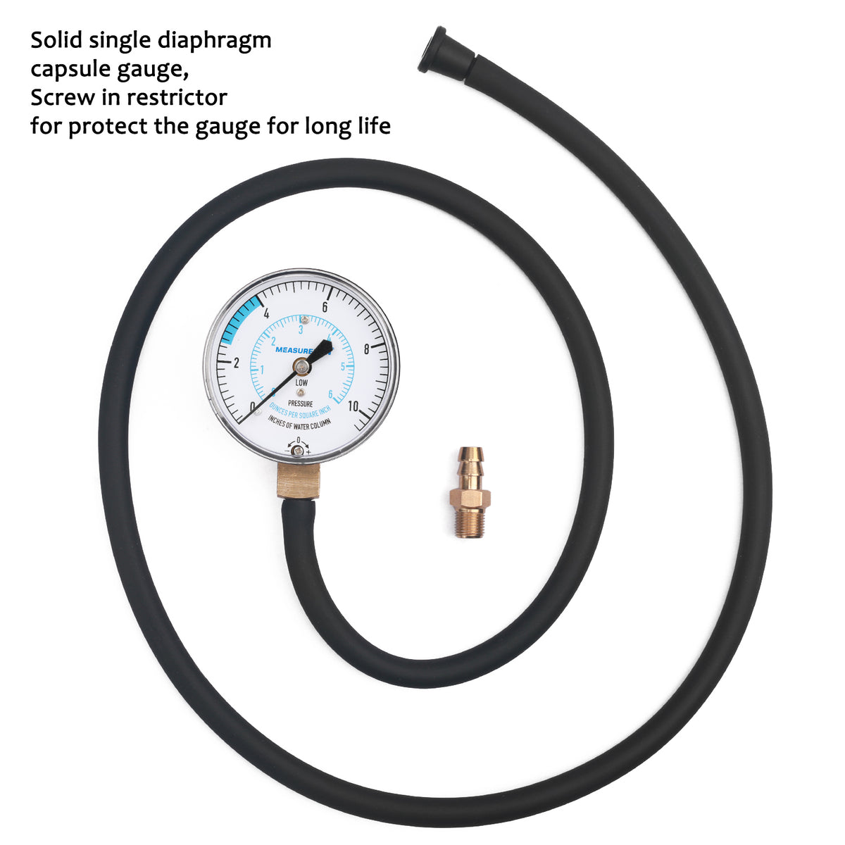 Measureman Natural Gas or LP Gas Manifold Pressure Test Kit, 0-10"W.C ...